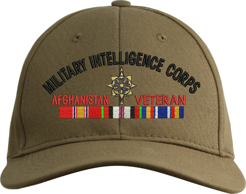 US Army Military Intelligence Corps Afghanistan Veteran Embroidered Cap ...