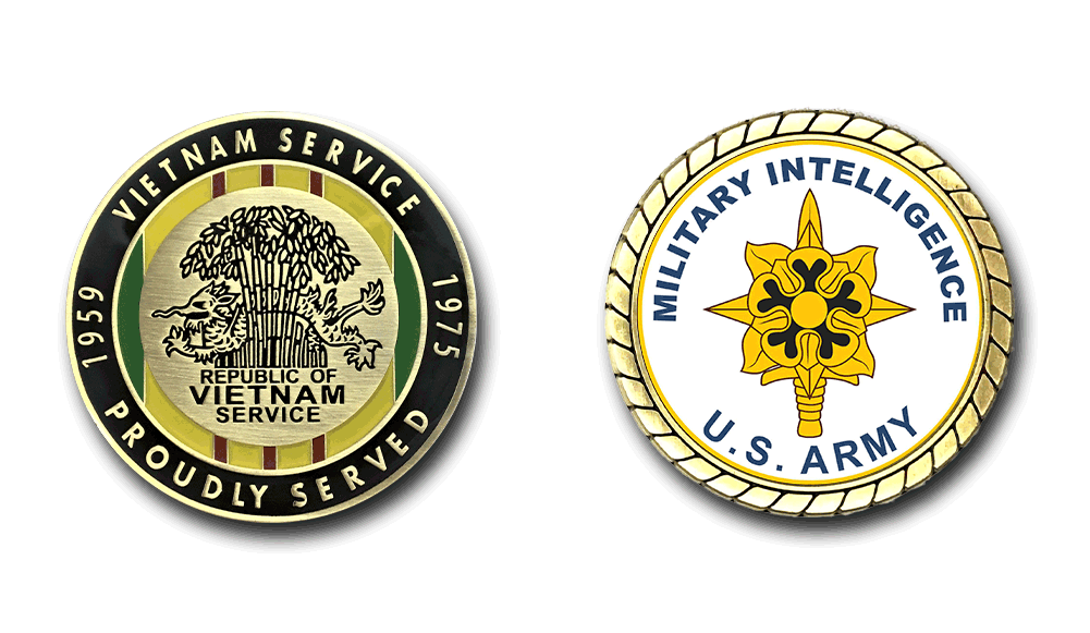 US Army Military Intelligence Vietnam Service Challenge Coin - US Army ...