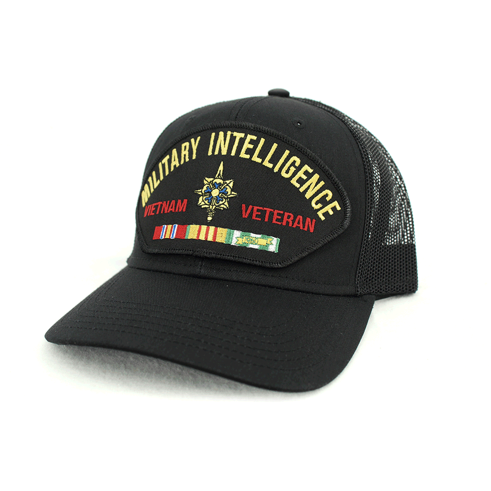 US Army Military Intelligence Vietnam Veteran Mesh Cap - US Army Branch ...