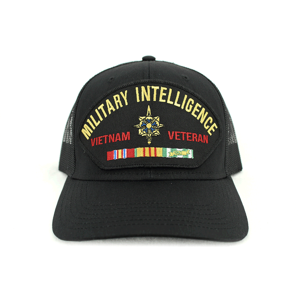US Army Military Intelligence Vietnam Veteran Mesh Cap - US Army Branch ...