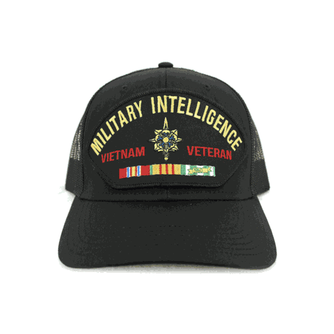 US Army Military Intelligence Vietnam Veteran Mesh Cap - US Army Branch ...