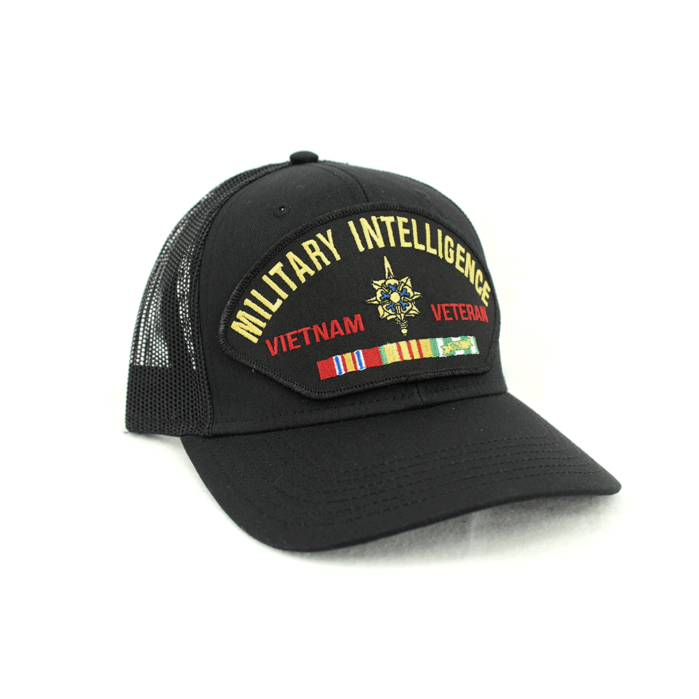 US Army Military Intelligence Vietnam Veteran Mesh Cap - US Army Branch ...