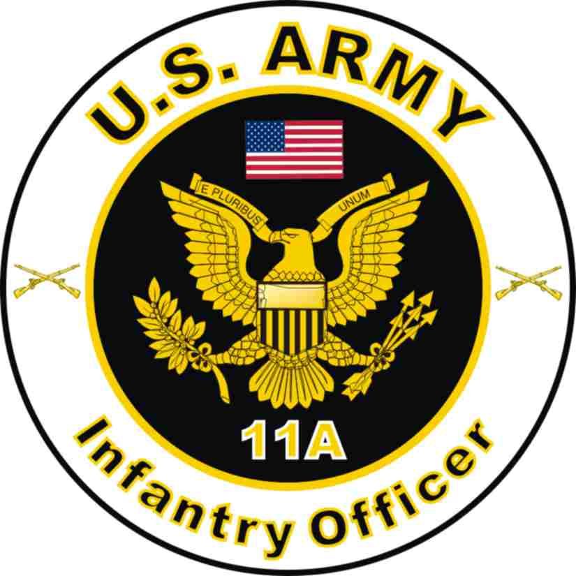 US Army MOS 11A Infantry Officer Decal - US Army MOS Decals ...