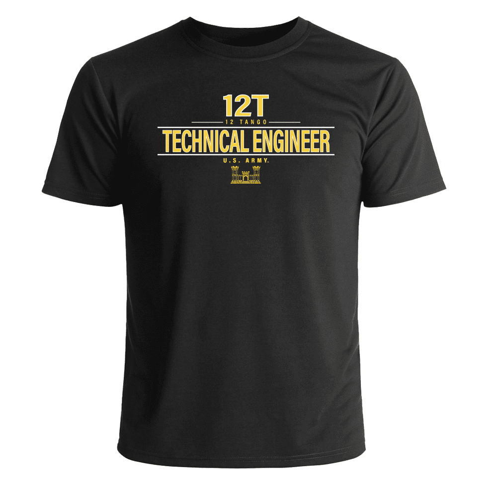 US Army MOS 12t Technical Engineer T-Shirt - US Army Corps of Engineers ...