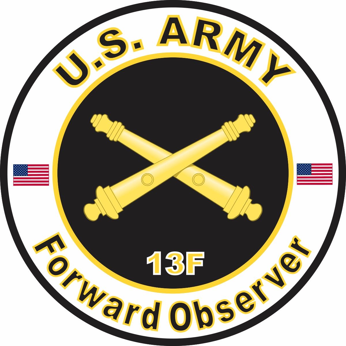 US Army MOS 13F Forward Observer Decal - US Army MOS Decals ...