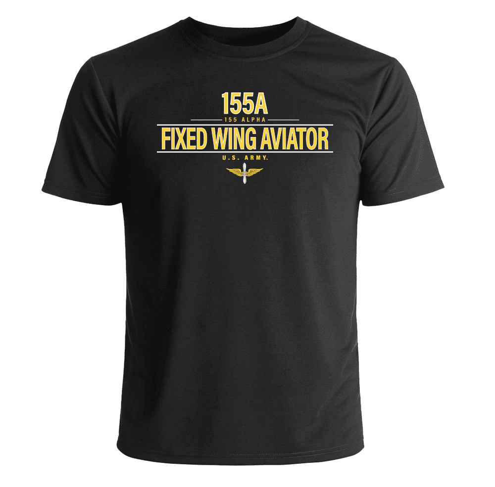 US Army MOS 155a Fixed Wing Aviator T-Shirt - US Army Aviation MOS T ...