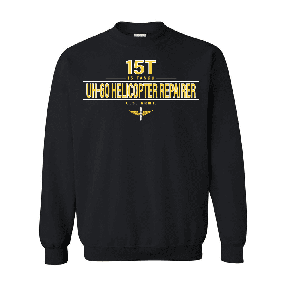 US Army MOS 15t UH-60 Helicopter Repairer Sweatshirt - US Army Aviation ...
