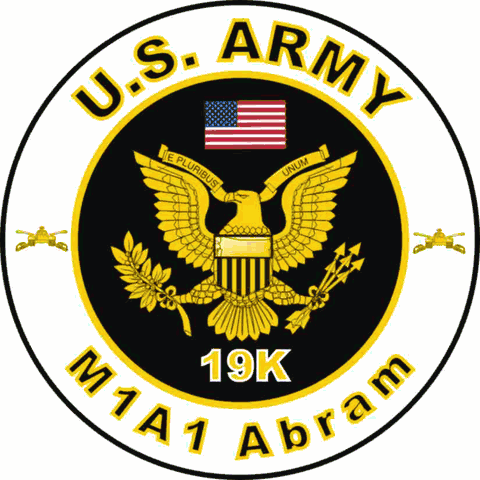 US Army MOS 19K M1A1 Abram Decal - US Army MOS Decals - PriorService.com