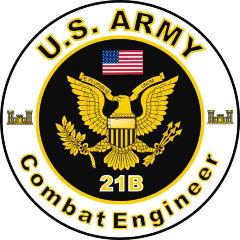 US Army MOS 21B Combat Engineer Decal - US Army MOS Decals ...