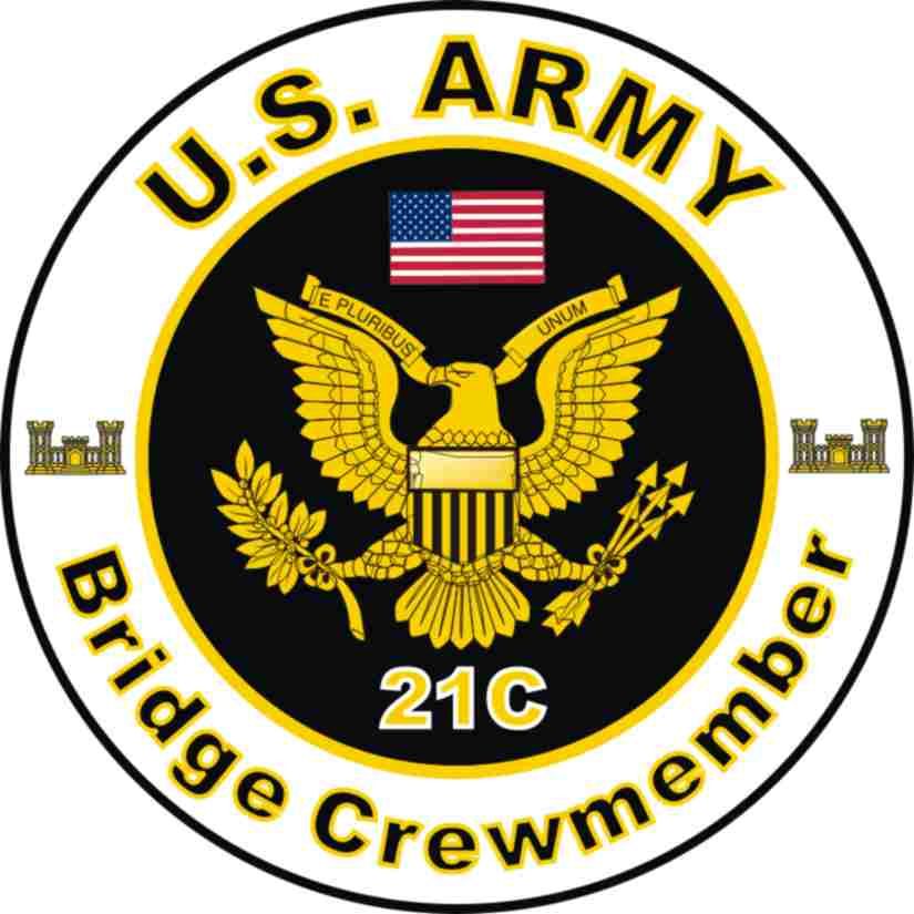 US Army MOS 21C Bridge Crewmember Decal - US Army MOS Decals ...