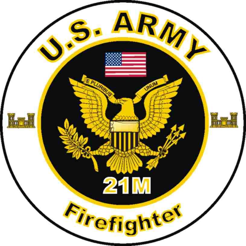 US Army MOS 21M Firefighter Decal - US Army MOS Decals - PriorService.com