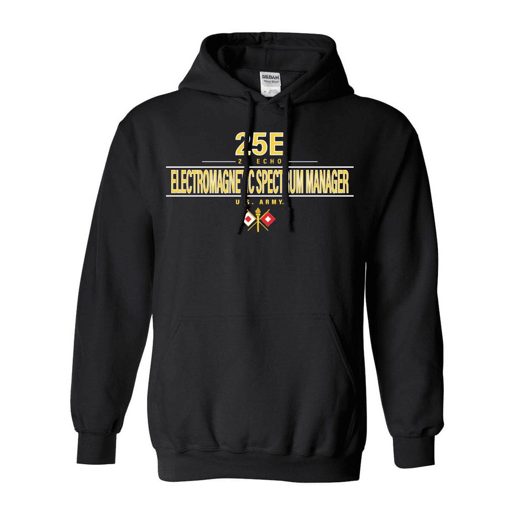 US Army MOS 25e Electromagnetic Spectrum Manager Hooded Sweatshirt - US ...