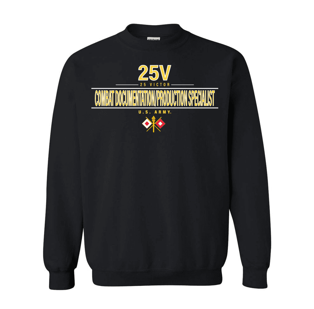 US Army MOS 25v Combat Documentation Production Specialist Sweatshirt ...