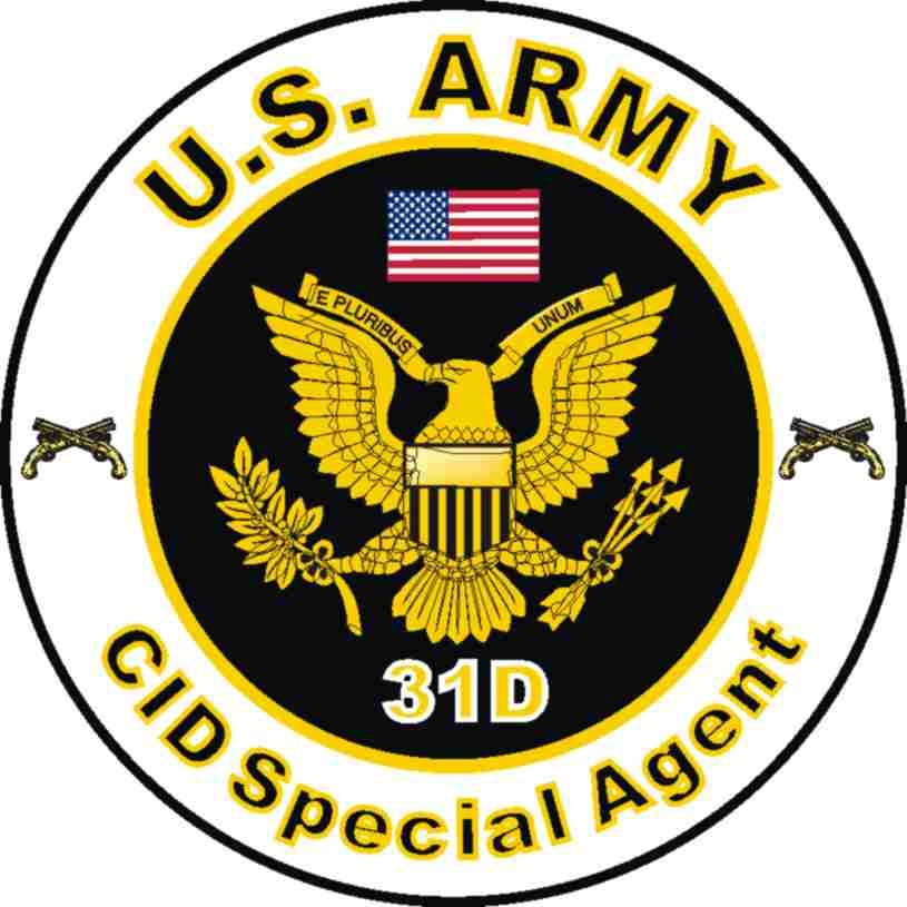 US Army MOS 31D CID Speical Agent Decal - US Army MOS Decals ...