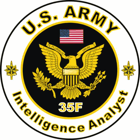 US Army MOS 35F Intelligence Analyst Decal - US Army MOS Decals ...