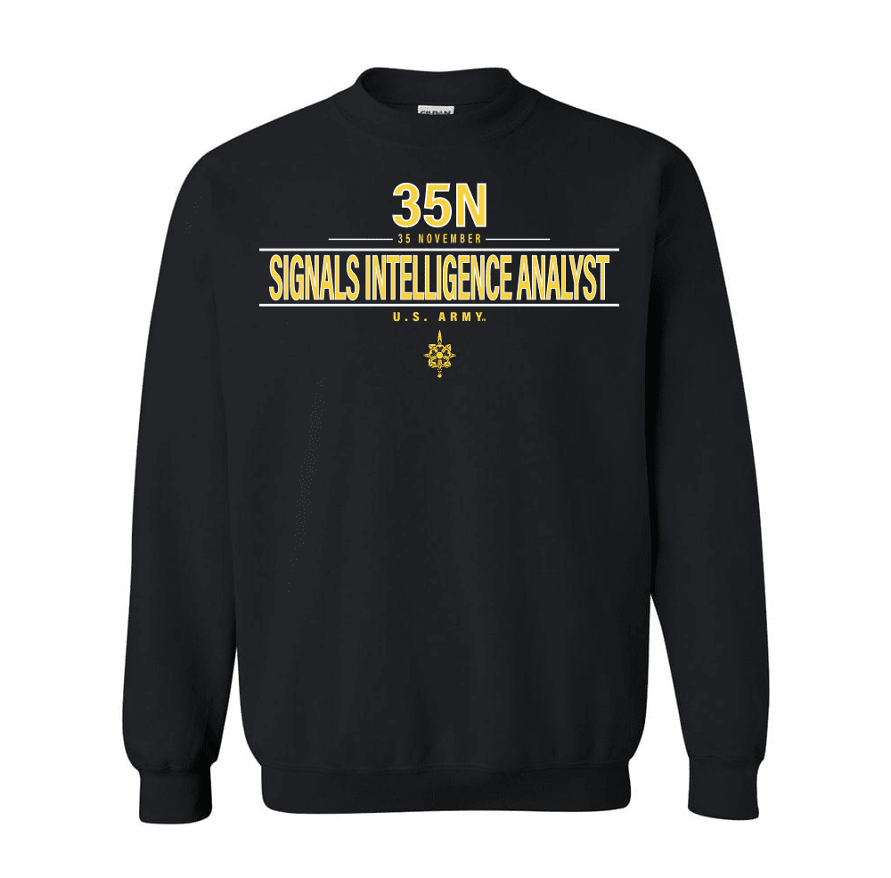 US Army MOS 35n Signals Intelligence Analyst Sweatshirt - US Army ...