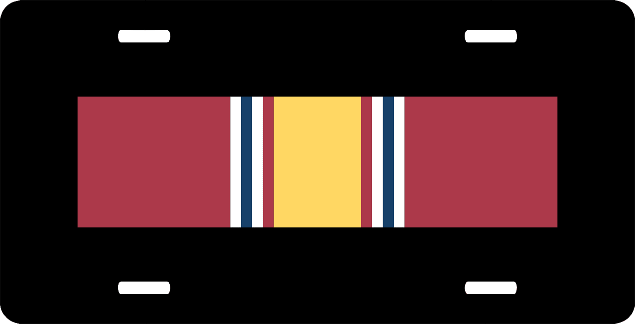 US Army National Defense Service Medal Ribbon License Plate - US Army ...