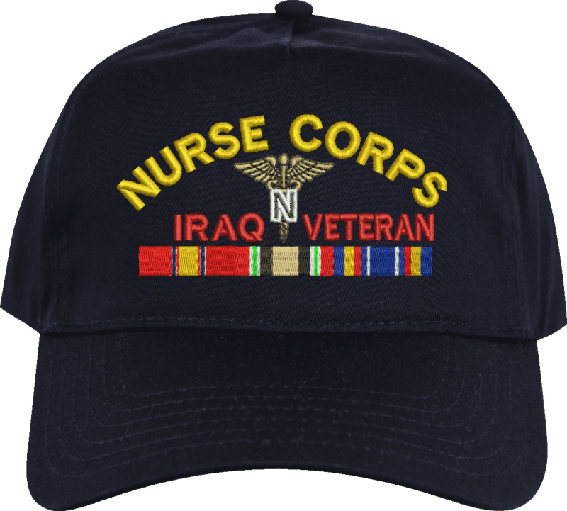 US Army Nurse Corps Iraq Veteran Embroidered Cap - US Army Branch Iraq ...