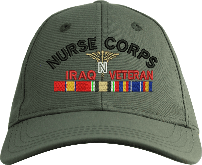 US Army Nurse Corps Iraq Veteran Embroidered Cap - US Army Branch Iraq ...