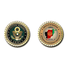 New OEF/Afghanistan Year of Service Challenge Coins , Military Gifts ...
