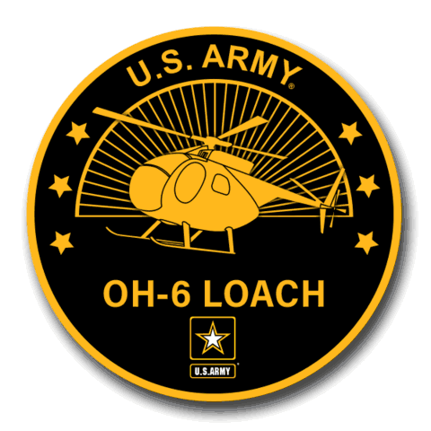 US Army OH-6 Loach Decal - US Army Aircraft Decals - PriorService.com