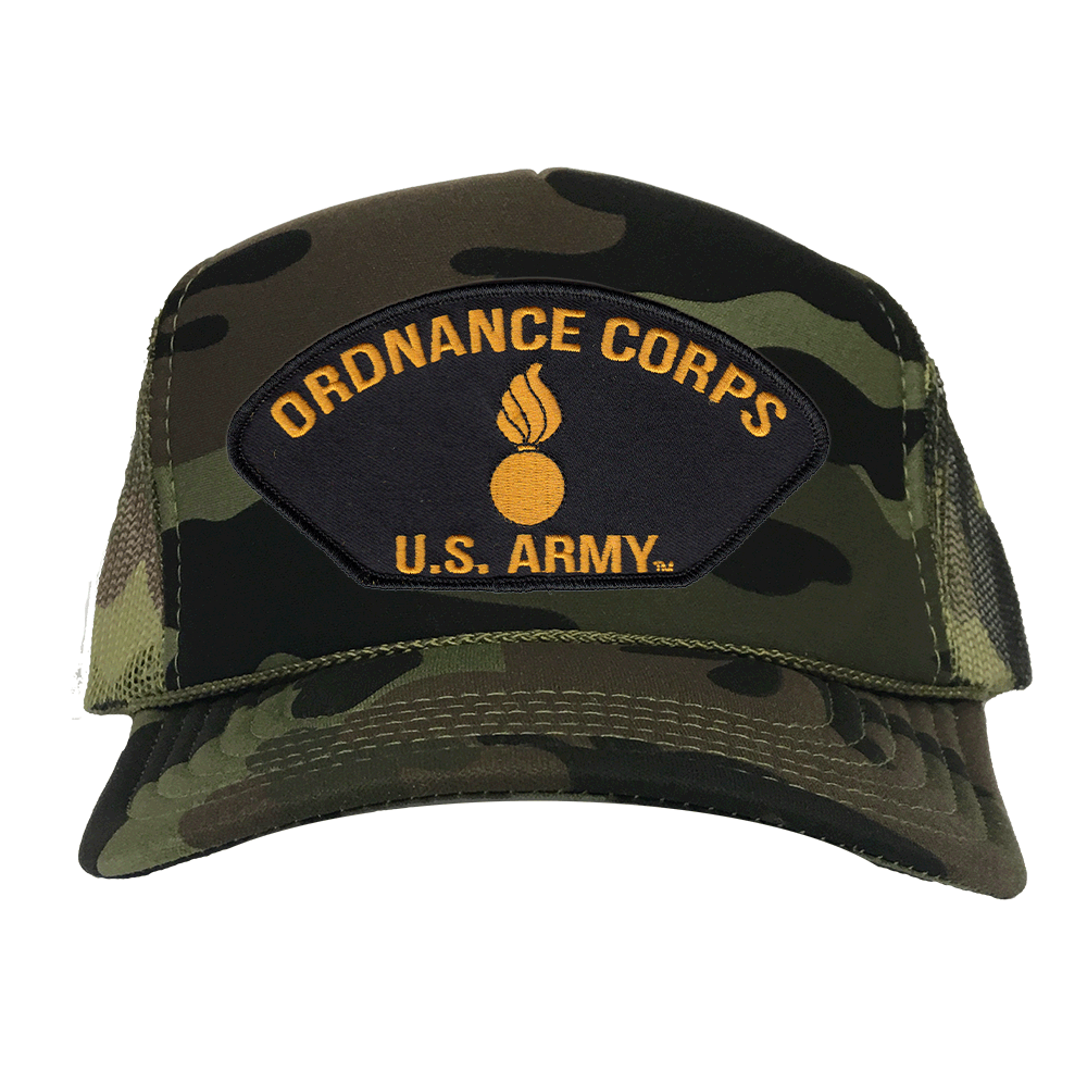 US Army Ordnance Corps Camo Mesh Ball Cap - US Army Branch of Service ...