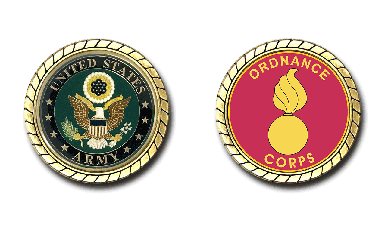 US Army Ordnance Corps Challenge Coin - New US Army Branch of Service ...