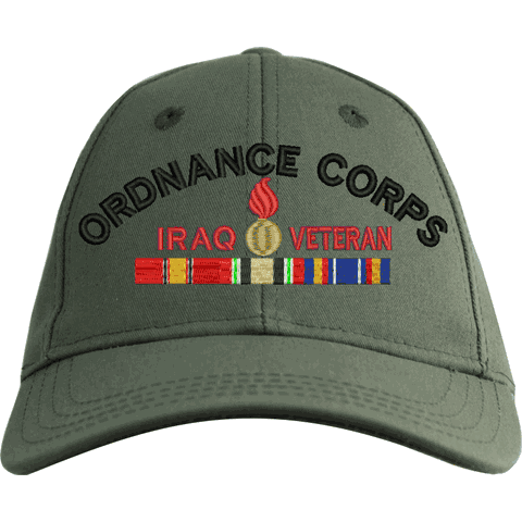 US Army Ordnance Corps Iraq Veteran Embroidered Cap - US Army Branch ...