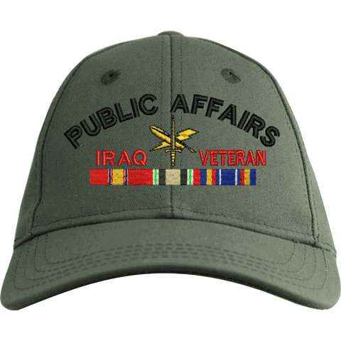 US Army Public Affairs Iraq Veteran Embroidered Cap - US Army Branch ...