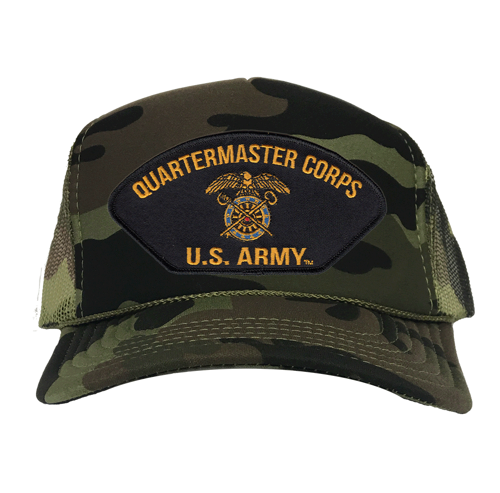 US Army Quartermaster Corps Camo Mesh Ball Cap - US Army Branch of ...