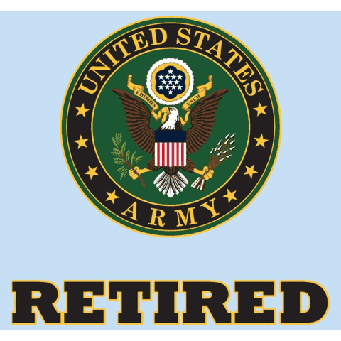 US Army Retired Decal - US Army Decals - PriorService.com