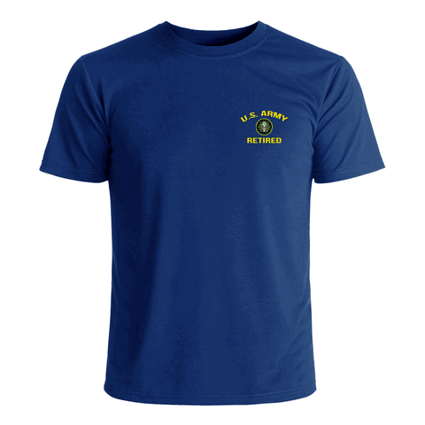 US Army Retired Left Chest T-Shirt - Branch Veteran & Retired T-Shirts ...