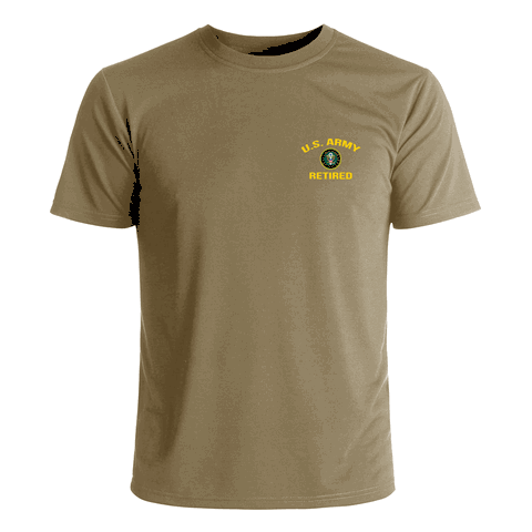 US Army Retired Left Chest T-Shirt - Branch Veteran & Retired T-Shirts ...