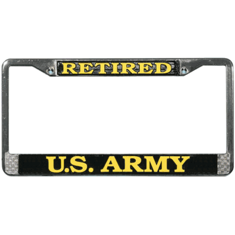 US Army Retired License Plate Frame - US Army License Plate Frames ...