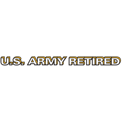 US Army Retired Window Strip Decal - US Army Decals - PriorService.com