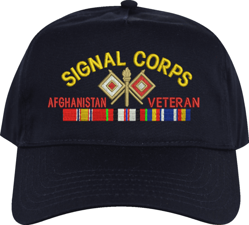 US Army Signal Corps Afghanistan Veteran Embroidered Cap - US Army ...