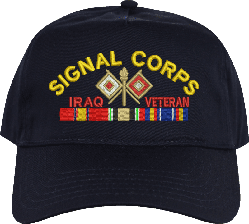 US Army Signal Corps Iraq Veteran Embroidered Cap - US Army Branch Iraq ...