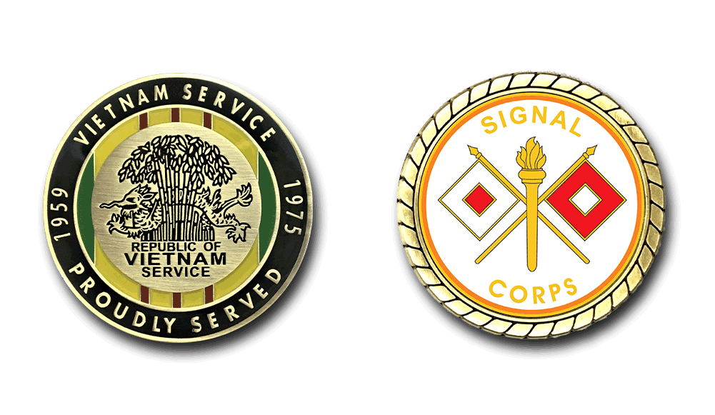 US Army Signal Corps Vietnam Service Challenge Coin - US Army Branch ...