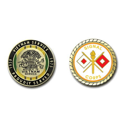 US Army Signal Corps Vietnam Service Challenge Coin - US Army Branch ...