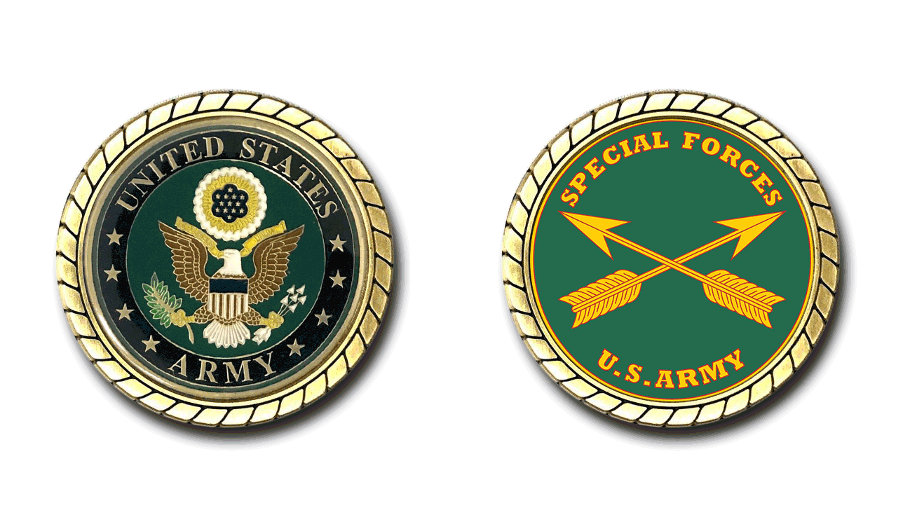 US Army Special Forces Challenge Coin - New US Army Branch of Service ...