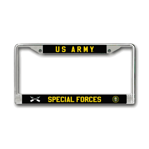 US Army Special Forces License Plate Frame - US Army Badge License ...