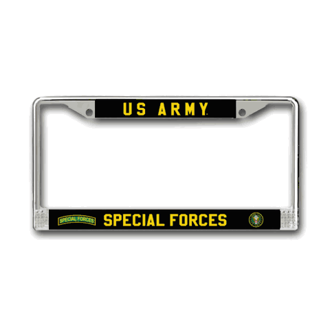 US Army Special Forces Tab License Plate Frame - US Army Badge License ...
