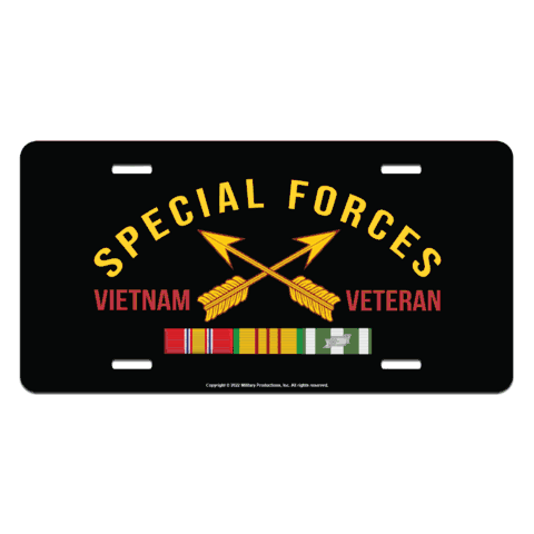 US Army Special Forces Vietnam Veteran License Plate - US Army Branch ...