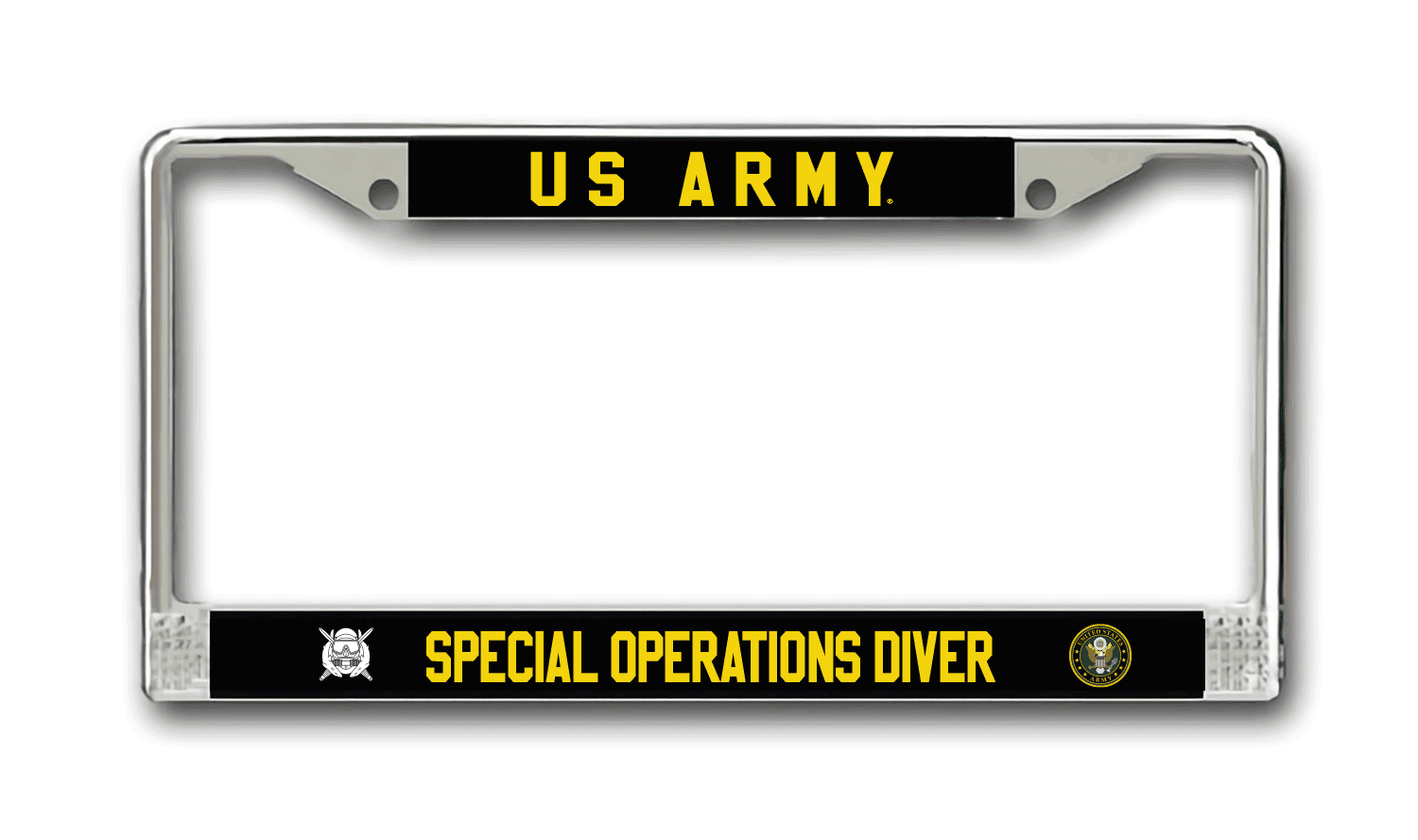 US Army Special Operations Diver License Plate Frame - US Army Badge ...