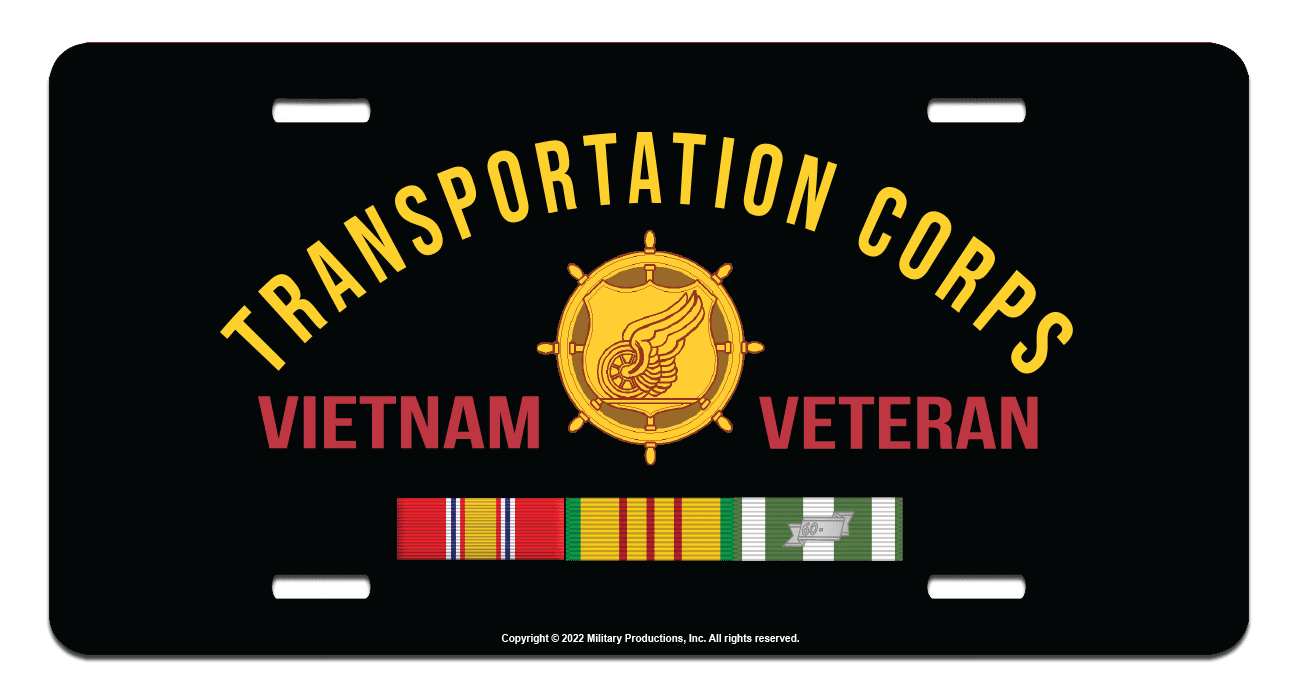 US Army Transportation Corps Vietnam Veteran License Plate - US Army ...