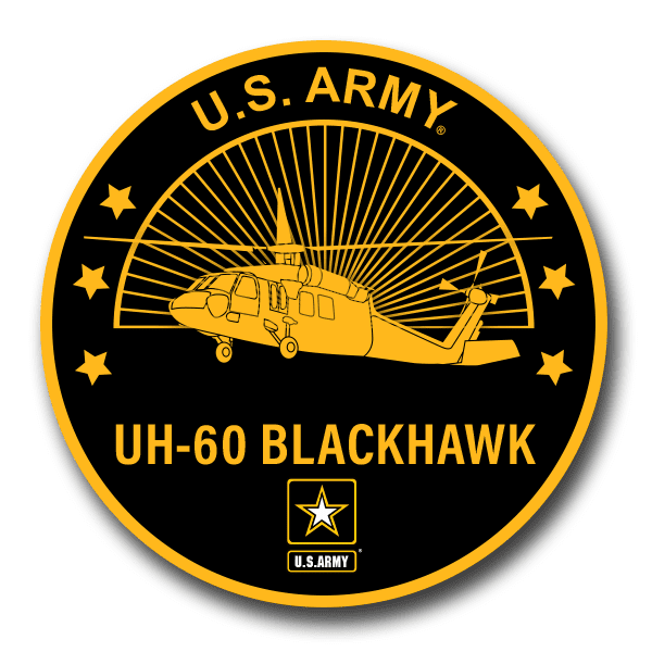 US Army UH-60 Blackhawk Decal - US Army Aircraft Decals - PriorService.com