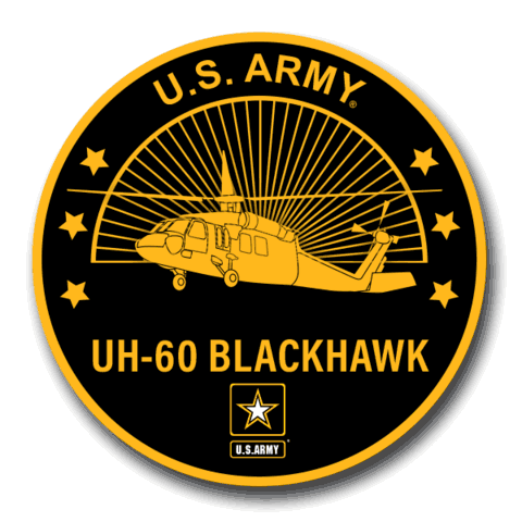 US Army UH-60 Blackhawk Decal - US Army Aircraft Decals - PriorService.com