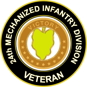 US Army Veteran 24th Mechnized Division Sticker Decal - US Army ...