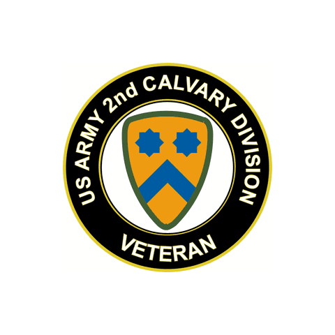 US Army Veteran 2nd Cavalry Division Sticker Decal - US Army Division ...