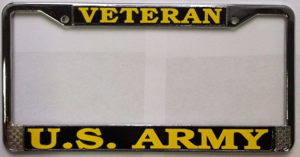 US Army Veteran License Plate Frame - New License Plate Frames ...